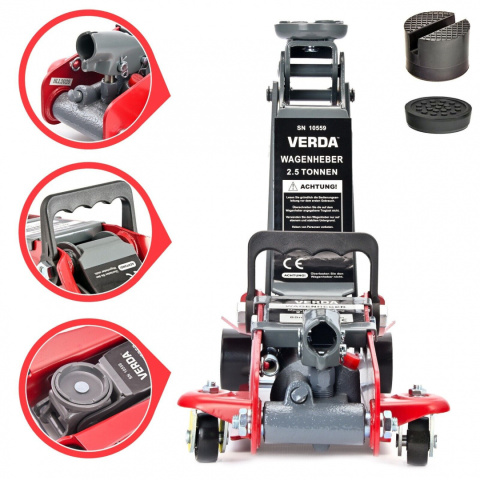 Verda Wagenheber 2,5t Rangierwagenheber 85 - 385 mm SN10559